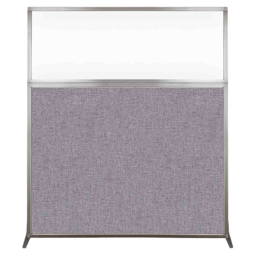 Versare 6' Tall Hush Screen Portable Partition - Clear Fluted Window | Wayfair
